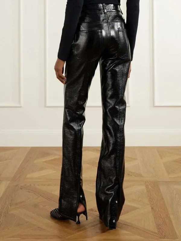 COURREGES Cotton-blend Vinyl Straight-leg Pants