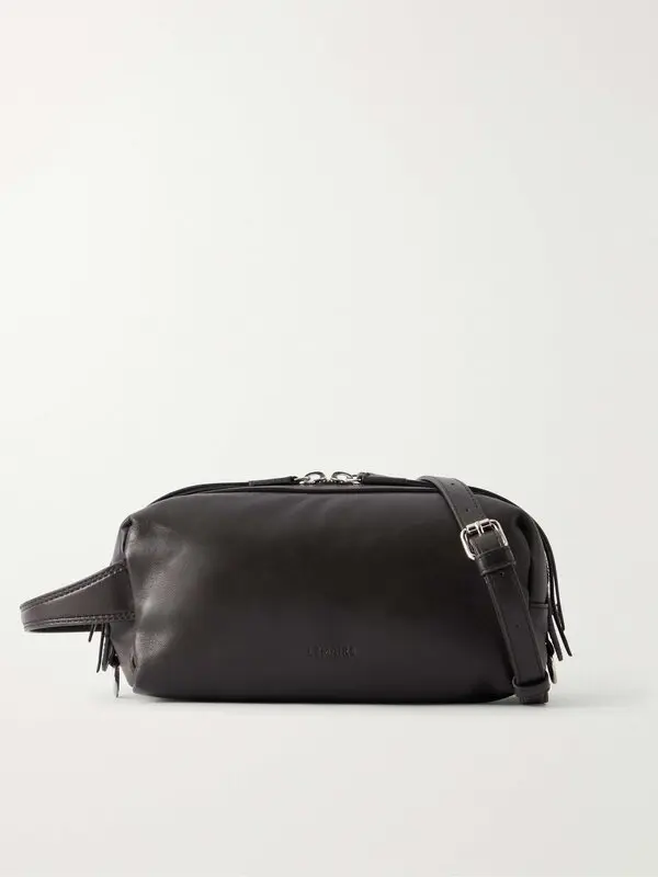 LEMAIRE Care Small Leather Shoulder Bag - Brown