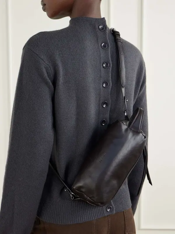 LEMAIRE Care Small Leather Shoulder Bag