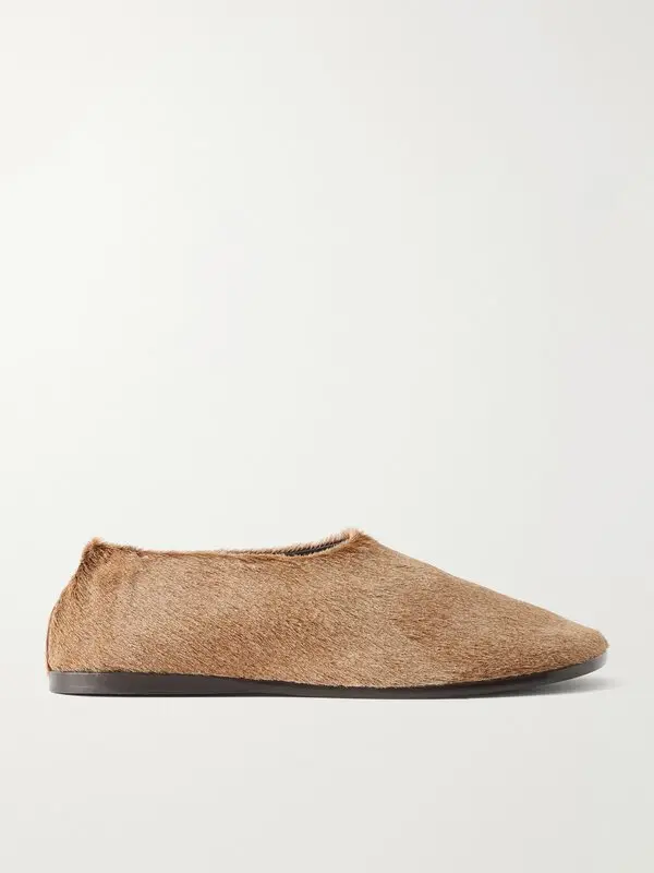 LEMAIRE Calf Hair Slip-ons - Neutrals