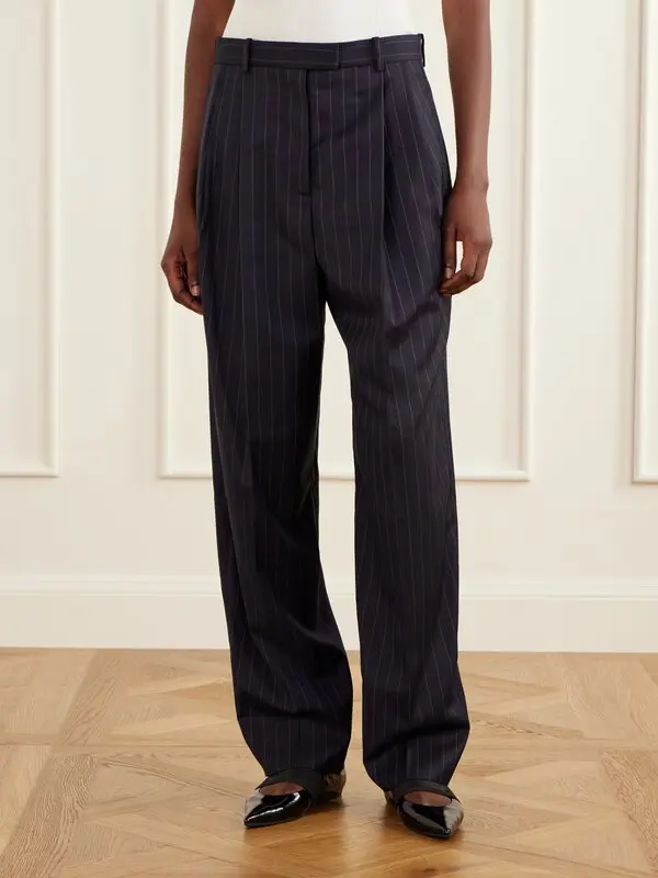 Givenchy Pinstriped Wool Tapered Trousers