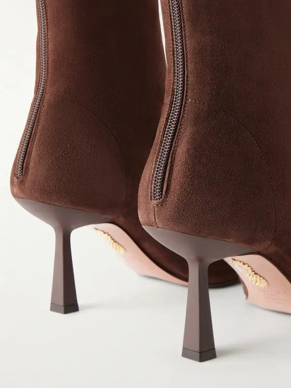 AQUAZZURA Sentier 75 Suede Ankle Boots