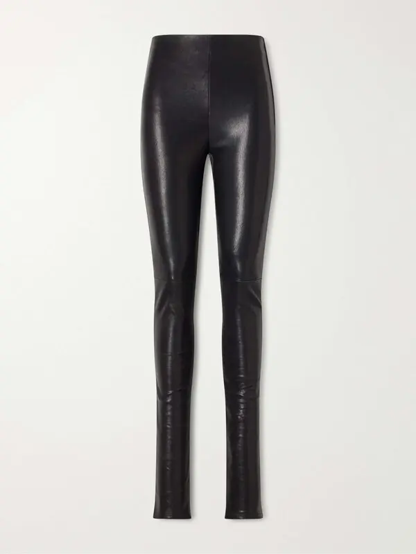 ANN DEMEULEMEESTER Florence Leather Skinny-leg Pants