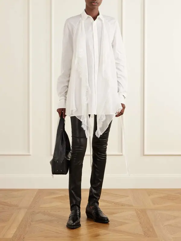 ANN DEMEULEMEESTER Florence Leather Skinny-leg Pants