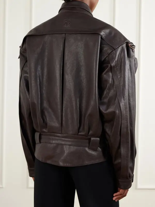 Magda Butrym Belted Leather Jacket