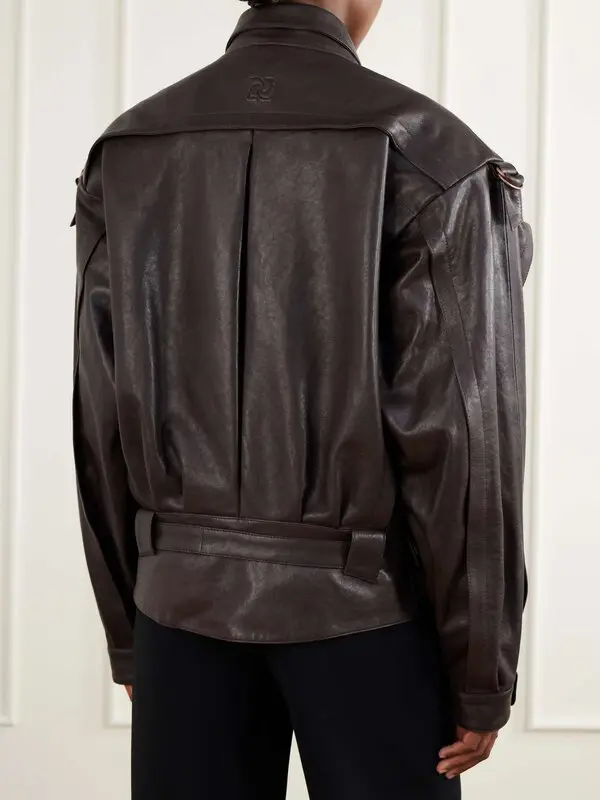 Magda Butrym Belted Leather Jacket