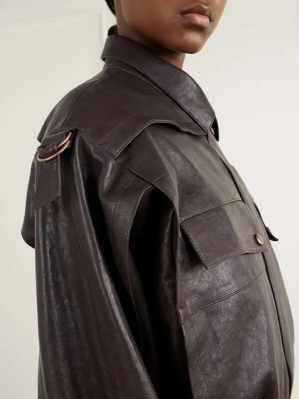 Magda Butrym Belted Leather Jacket