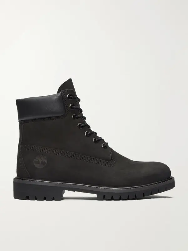 Timberland Premium 6-inch Nubuck Lace-up Boots - Black