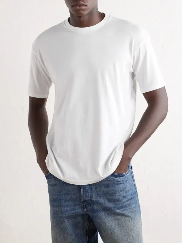 Auralee Seamless Cotton-jersey T-shirt
