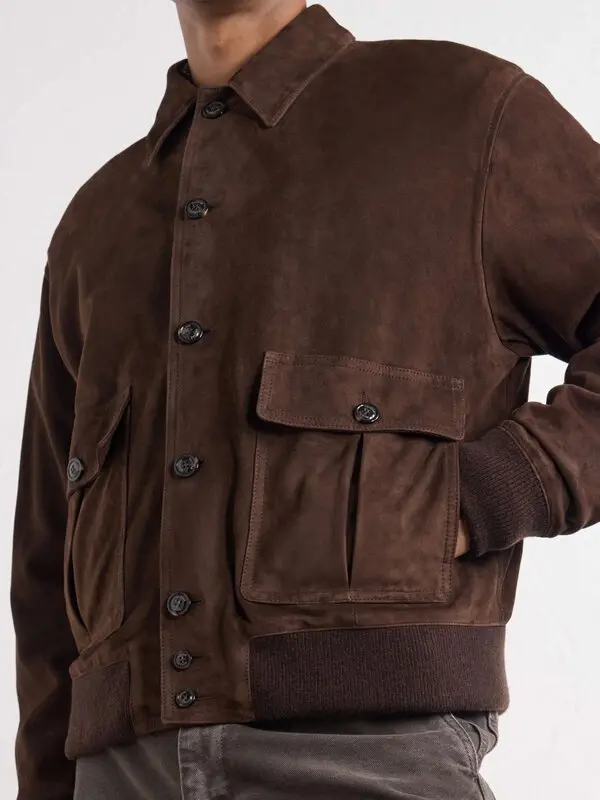 VALSTAR Colin Suede Bomber Jacket