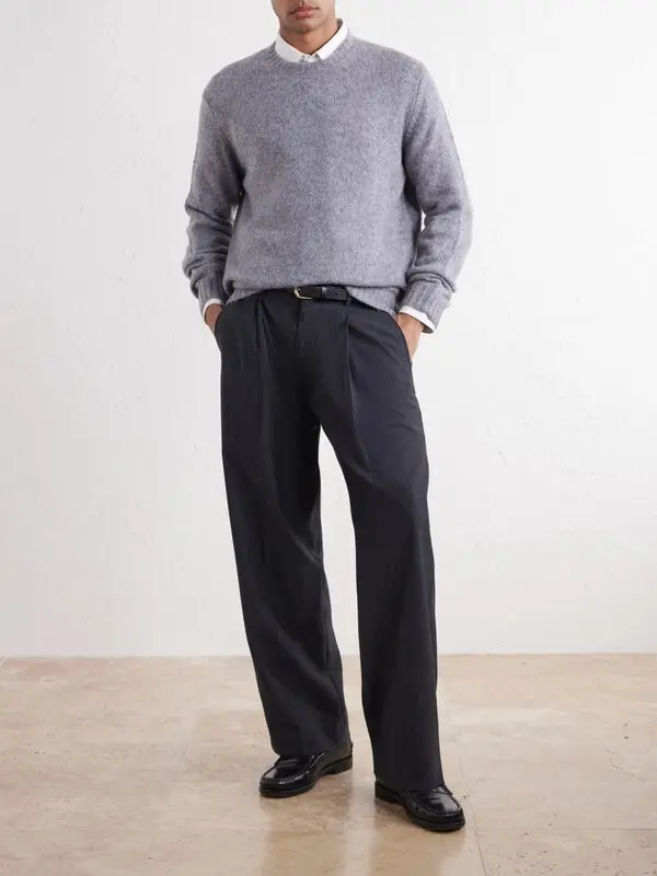 Nn07 Straight-leg Pleated Pinstriped Woven Trousers