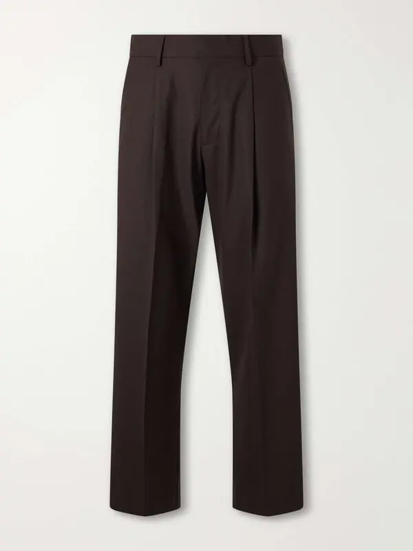 Nn07 Kay 10037 Straight-leg Pleated Woven Trousers