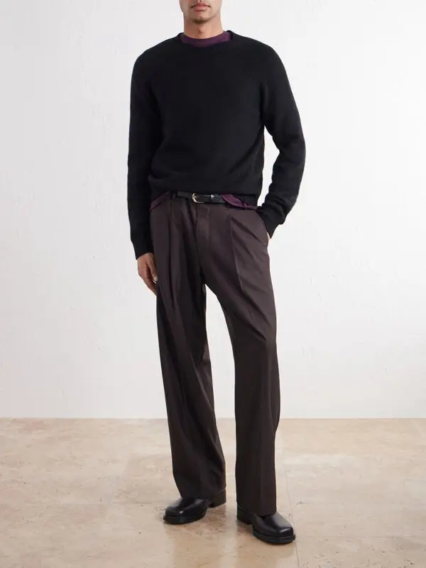 Nn07 Kay 10037 Straight-leg Pleated Woven Trousers - Brown
