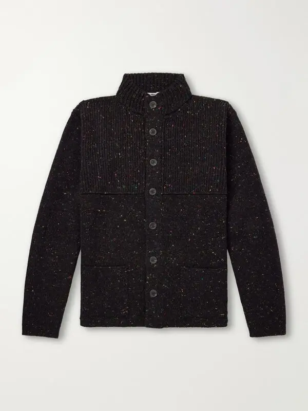 Inis Meáin Storm Merino Wool And Cashmere-blend Cardigan - Brown