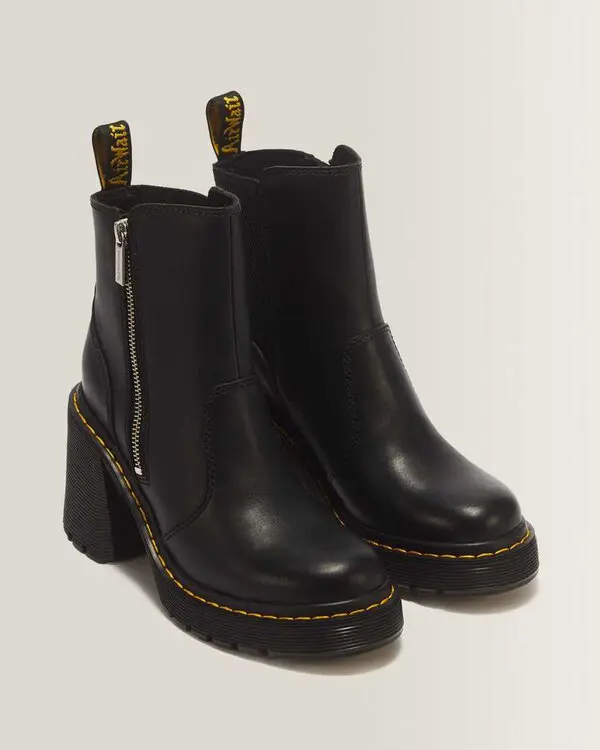 Dr. Martens Spence Zip Leather Heeled Boots