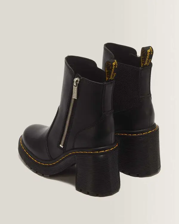 Dr. Martens Spence Zip Leather Heeled Boots
