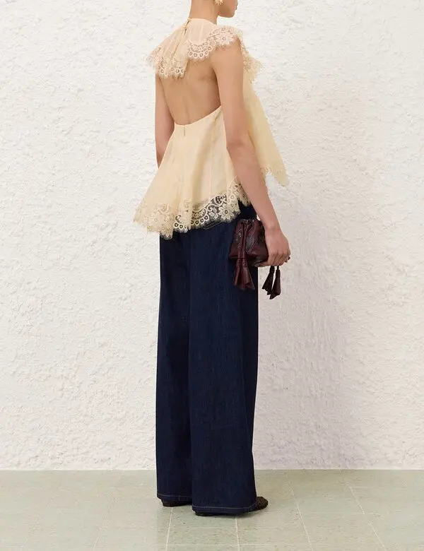 Zimmermann Ascent Flutter Top - Cream