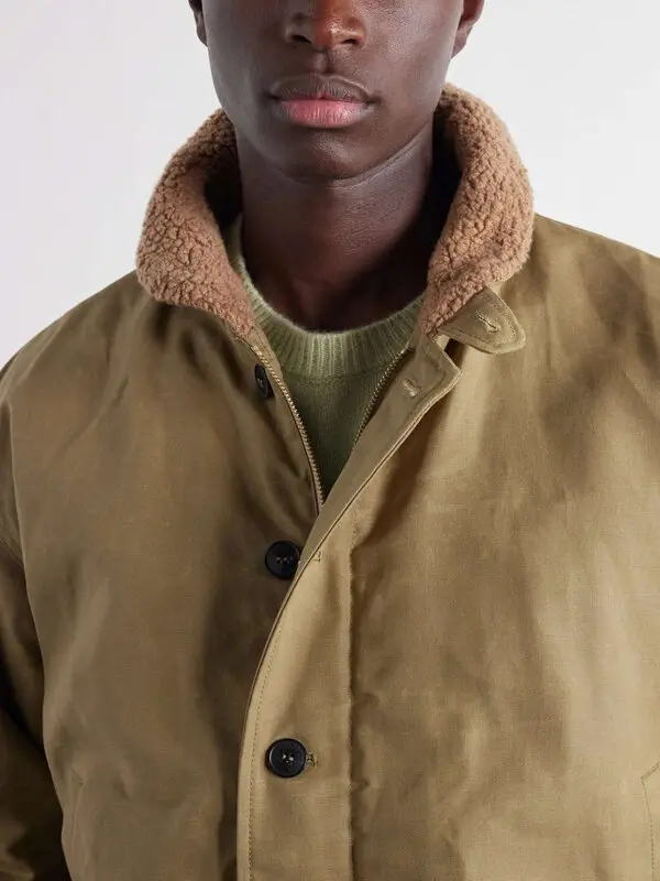 FORTELA Deck Wool Fleece-lined Cotton-canvas Jacket