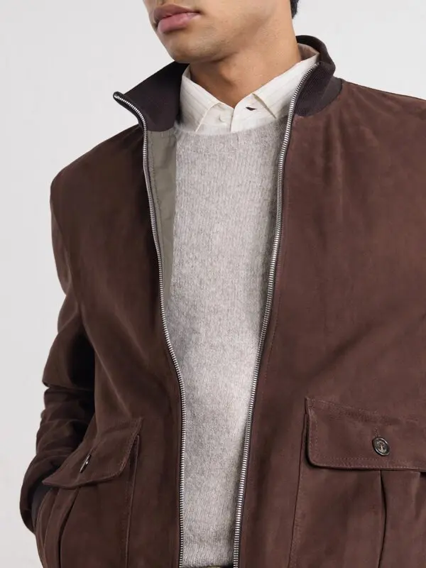 VALSTAR Reversible Suede Bomber Jacket