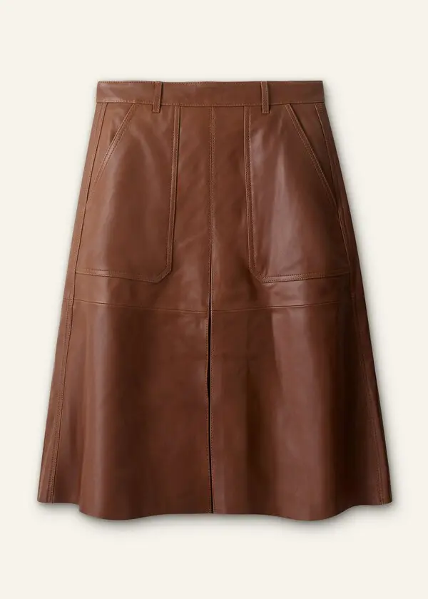 ME+EM Luxe Pleat Front Midi Skirt
