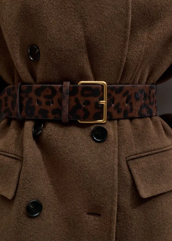 ME+EM Dark Leopard Wide Waist Belt