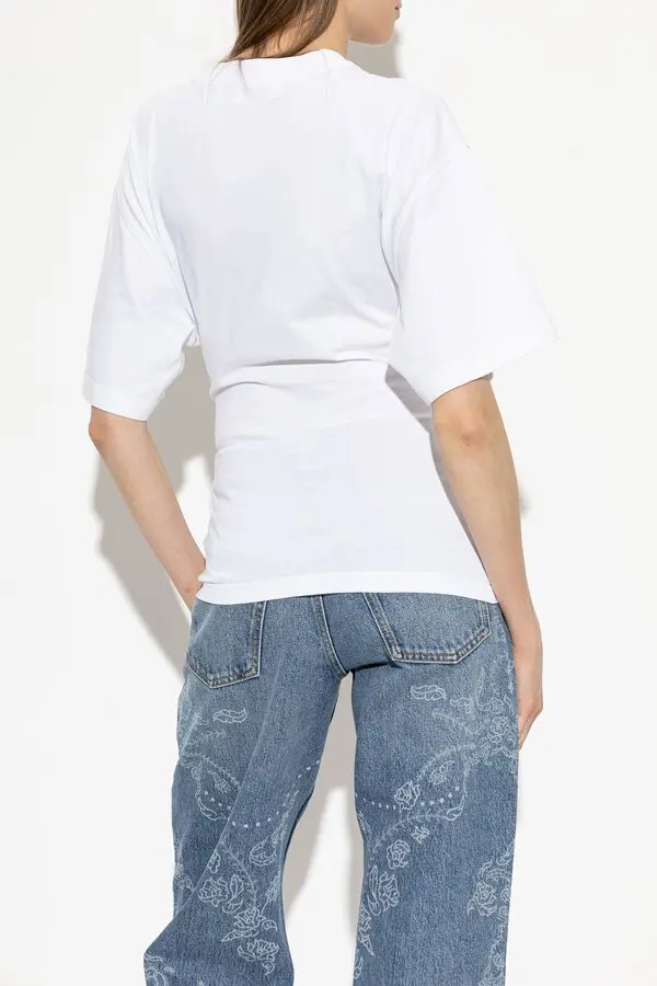 Off-White T-shirt With Slogan Print