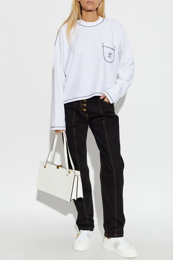 Versace Cotton Long-sleeve Top