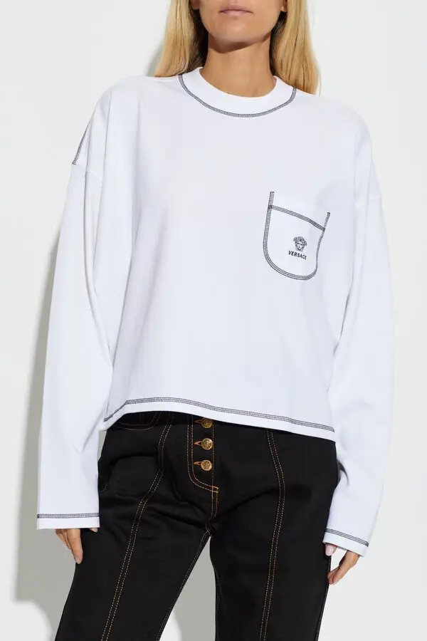 Versace Cotton Long-sleeve Top