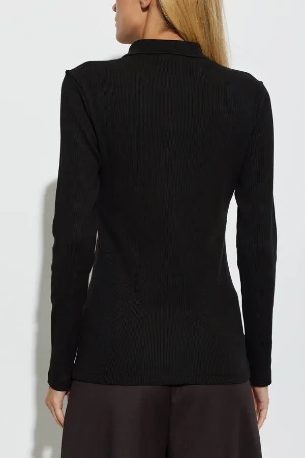 Lacoste Ribbed Long Sleeve Polo