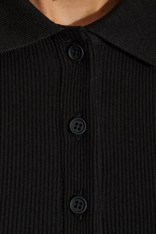 Lacoste Ribbed Long Sleeve Polo