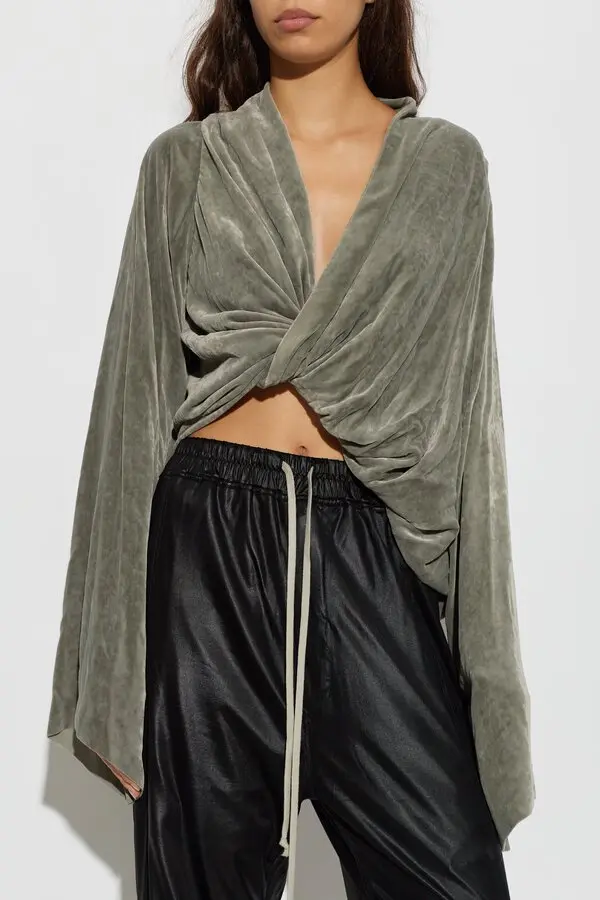 Rick Owens Velvet 'twist' Top