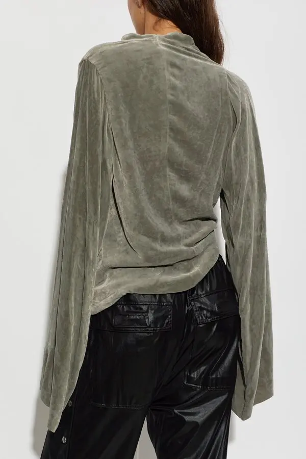 Rick Owens Velvet 'twist' Top