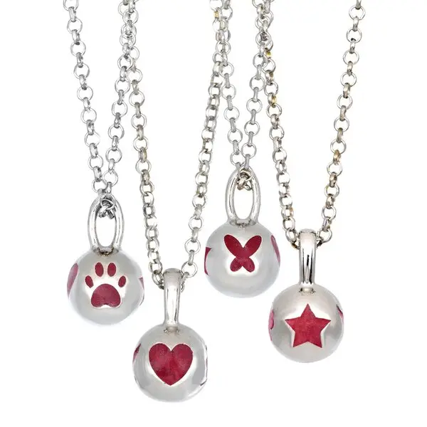 MYRTO KATRAMADOU JEWELLERY Red / Silver Melina Pendant Silver Red Star, Heart, Butterfly, Paw - Red/silver