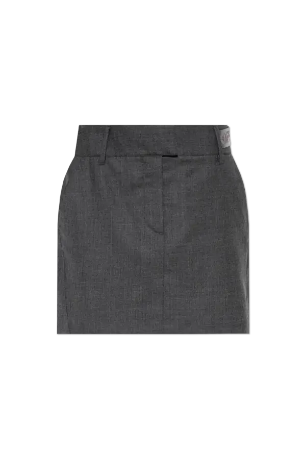 Off-White Wool Skirt - Grey