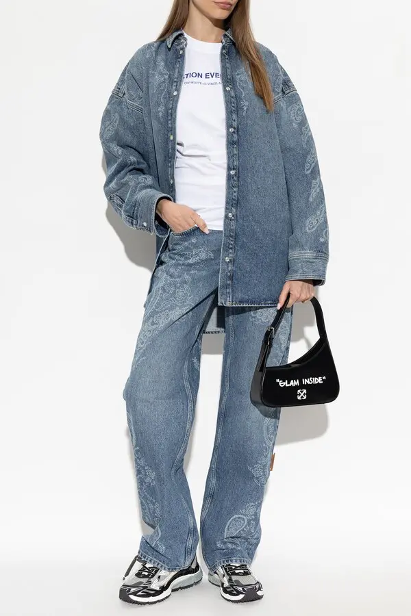 Off-White Patterned Jeans