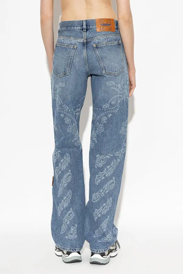Off-White Patterned Jeans