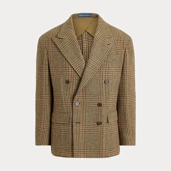 Ralph Lauren Heyworth Glen Plaid Suit Jacket - Tan/brown