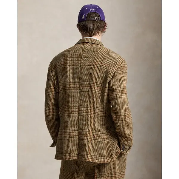 Ralph Lauren Heyworth Glen Plaid Wool Tweed Double Breasted Suit Jacket