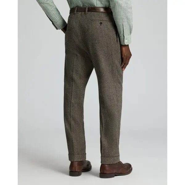 Ralph Lauren Slim Fit Wool-cotton Herringbone Trouser