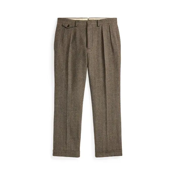 Ralph Lauren Slim Fit Wool-cotton Herringbone Trouser