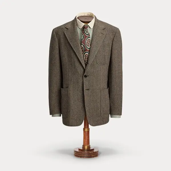 Ralph Lauren Wool-cotton Herringbone Suit Jacket