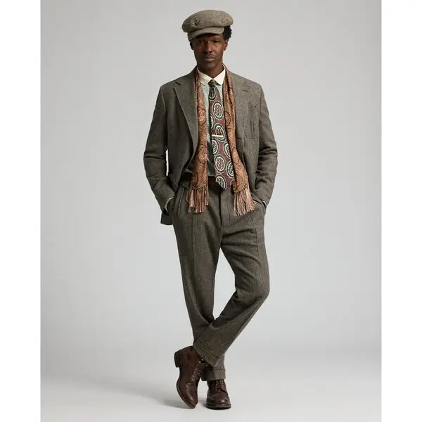 Ralph Lauren Wool-cotton Herringbone Suit Jacket