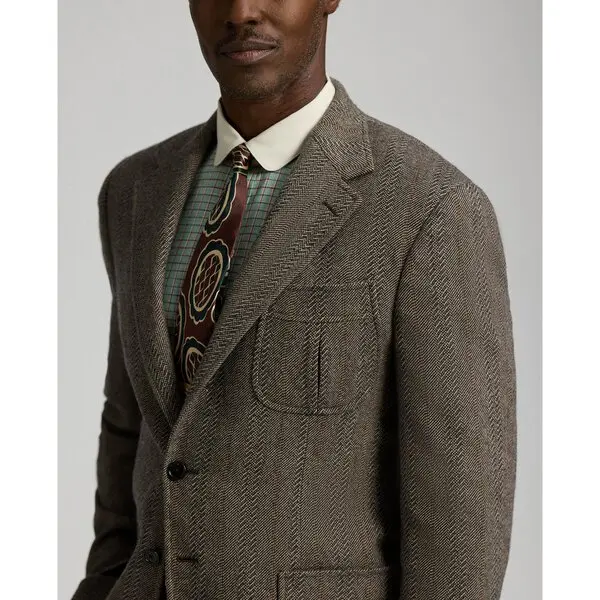 Ralph Lauren Wool-cotton Herringbone Suit Jacket