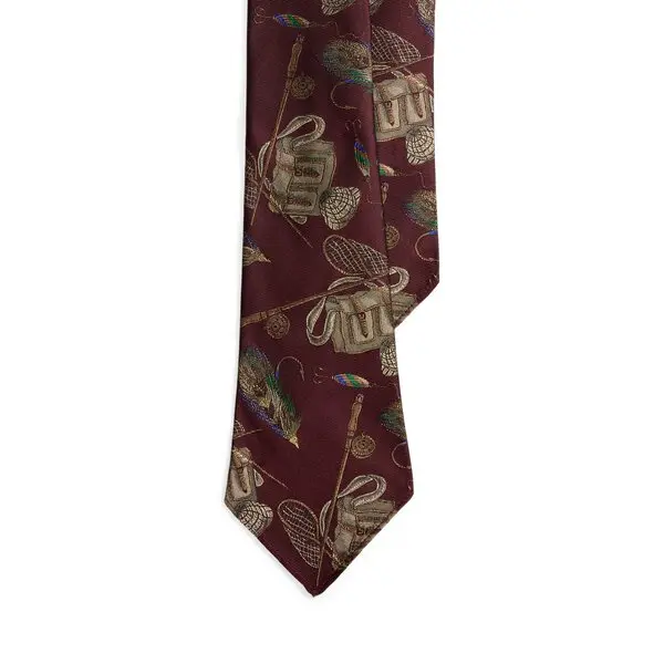 Ralph Lauren Vintage-inspired Fishing-print Silk Tie