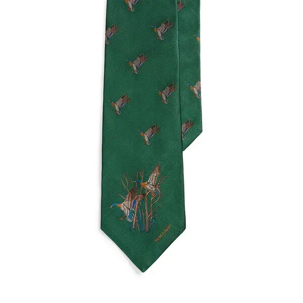 Ralph Lauren Graduate Mallard-patterned Silk Tie