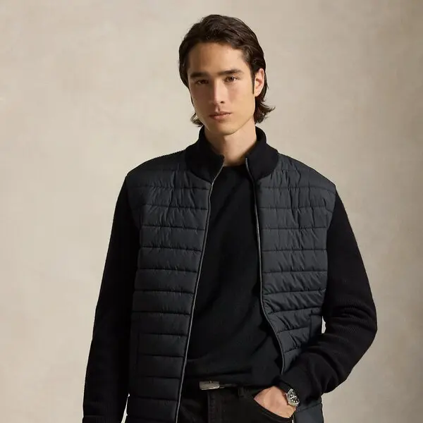Ralph Lauren Hybrid Full-zip Mockneck Sweater