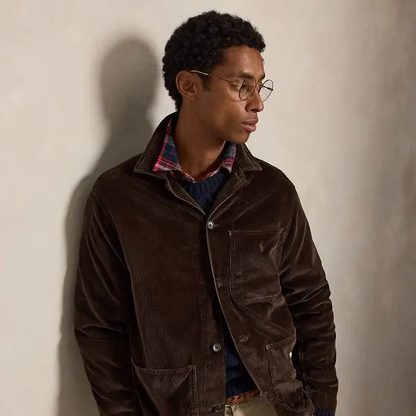 Ralph Lauren Corduroy Utility Overshirt - Nutmeg Brown