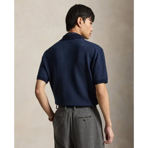 Ralph Lauren Relaxed Fit Wool Polo-collar Sweater - Navy Combo