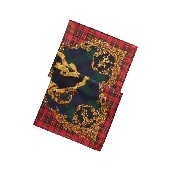 Ralph Lauren Crest Silk Twill Square Scarf