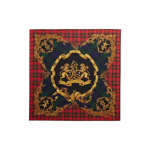 Ralph Lauren Crest Silk Twill Square Scarf